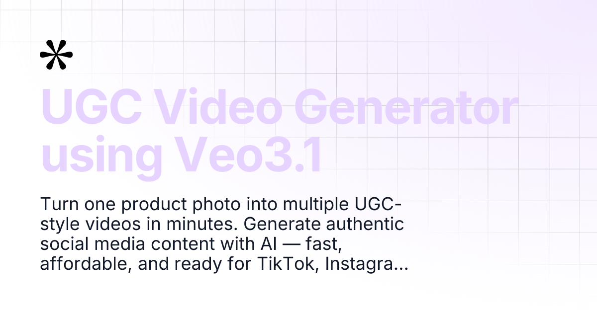 UGC Video Generator using Veo3.1 | CodeWords